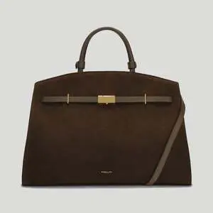 DEMELLIER The Hudson Bag - Mocha Suede & Mocha Smooth