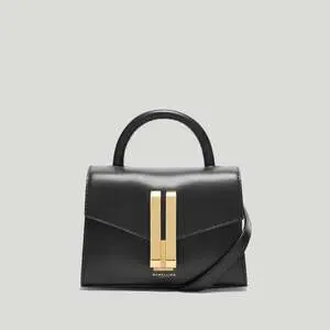 DEMELLIER Nano Montreal Leather Handbag - Black Smooth