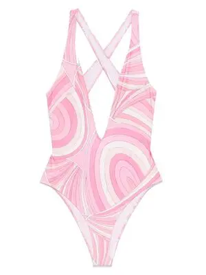 Emilio Pucci Marmo-print One-piece Swimsuit