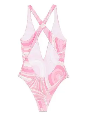 Emilio Pucci Marmo-print One-piece Swimsuit