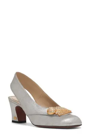 Valentino Garavani Adamantine Slingback Pump - Silver