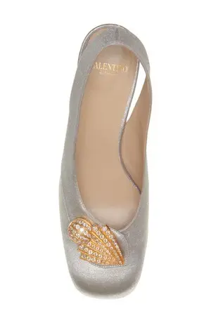 Valentino Garavani Adamantine Slingback Pump - Silver