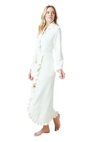 SOFTIES Ruffle Chenille Robe - Cloud