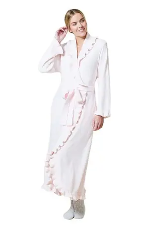 SOFTIES Ruffle Chenille Robe - Light Pink
