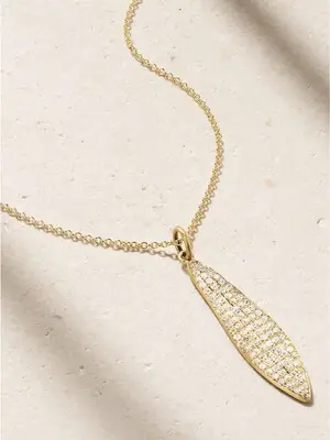 Ileana Makri Falling Leaf Diamond Necklace - Gold