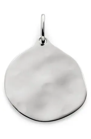 Monica Vinader Siren Muse Hammered Disc Pendant Necklace - Sterling Silver