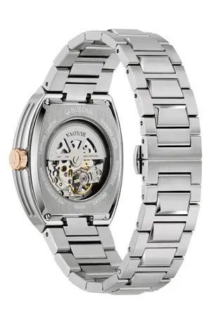 Bulova Maquina Silverton Skeleton Dial Automatic Bracelet Watch