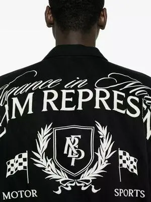 REPRESENT Logo-embroidered Shirt