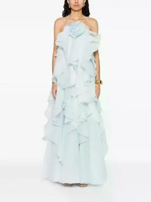 Aje Pandorea Layered Maxi Dress - Blue