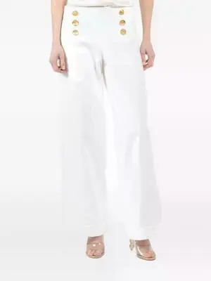 Françoise Buttoned Cotton Trousers