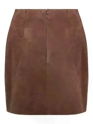 YVES SALOMON Suede Mini Skirt