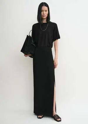 TOTEME Long Straight High Slit Skirt