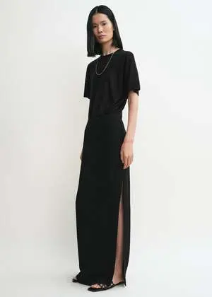 TOTEME Long Straight High Slit Skirt