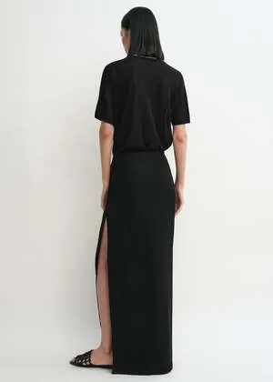 TOTEME Long Straight High Slit Skirt