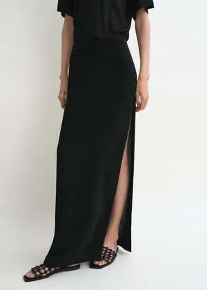 TOTEME Long Straight High Slit Skirt