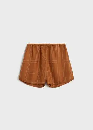 TOTEME Monogram Silk Shorts - Orange