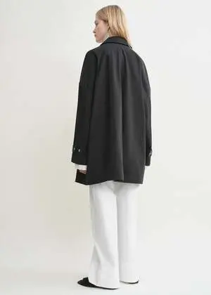 TOTEME Oversized A-line Trench Coat - Black