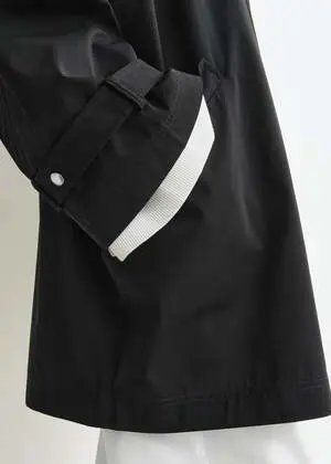 TOTEME Oversized A-line Trench Coat - Black