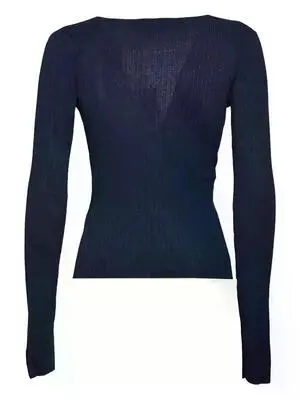 Max Mara Ribbed-knit Top - Blue