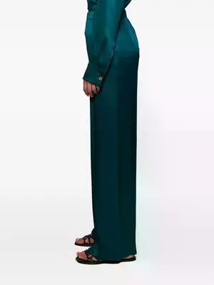 Loewe Wide Leg Silk Trousers