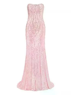 Jenny Packham Sequin-embellished Gown - Pink