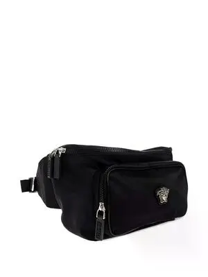 Versace La Medusa Nylon Belt Bag - Black
