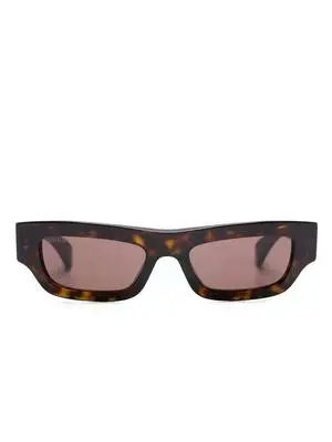 Gucci Rectangle-frame Sunglasses - Brown