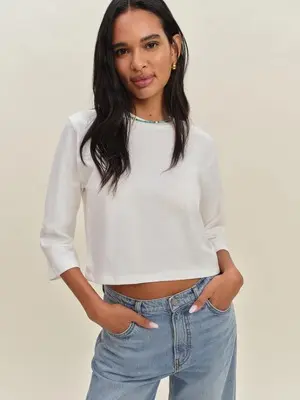 REFORMATION Lewis T-shirt - Ivory