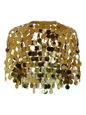 Rabanne Chainmail-embellished Cropped Top - Gold