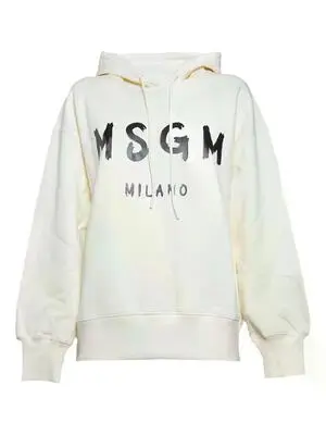 MSGM Graphic Logo Hoodie - Neutrals