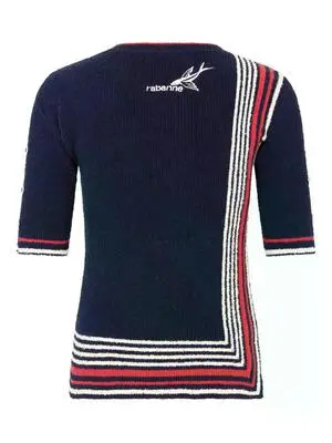 Rabanne Striped Knitted Top