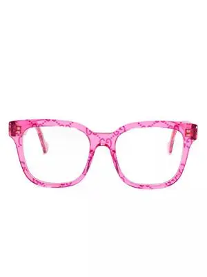 Gucci Gg-logo Glasses - Pink