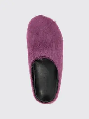 Marni Fur Clogs - Violet