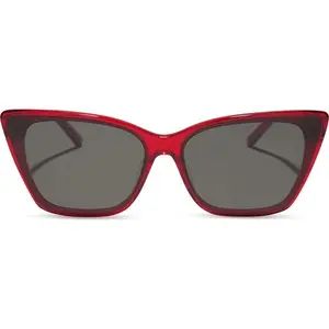 DIFF 61mm Cat Eye Sunglasses - Red Hot Summer / Grey