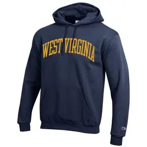 Champion West Virginia Mountaineers Basic Arch Fleece Pullover Hoodie