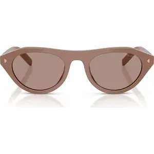 Prada 52mm Irregular Sunglasses - Pecan/brown