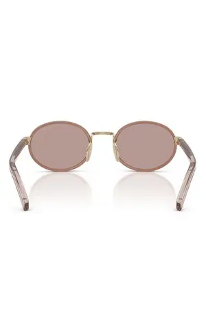 Prada 52mm Oval Sunglasses - Pecan/ Light Purple Brown
