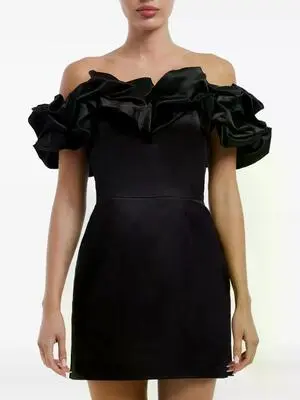 POST MERIDIEM Meringue Mini Dress - Black