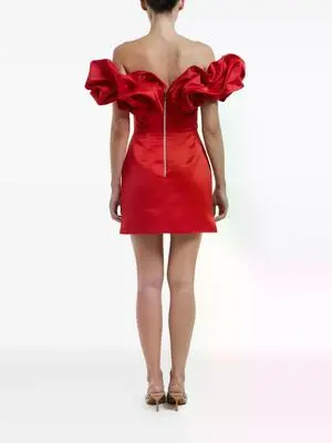 POST MERIDIEM Meringue Mini Dress - Red