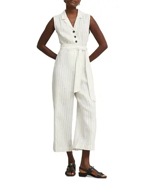 Wide Leg Cotton Linen Jumpsuits