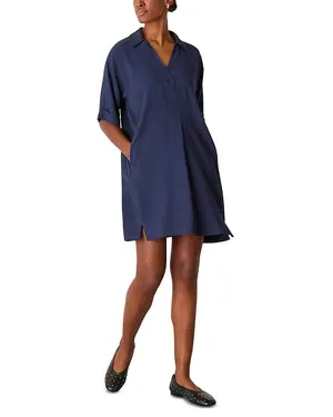 Whistles Melanie Cocoon Dress - Navy