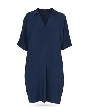 Whistles Melanie Cocoon Dress - Navy