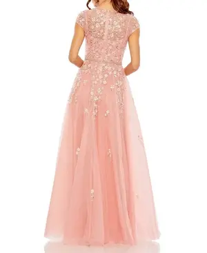 Mac Duggal High Neck A-line Gown
