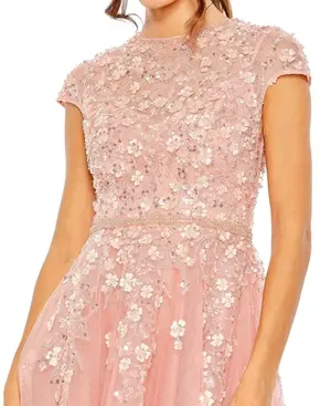 Mac Duggal High Neck A-line Gown