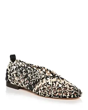 MANSUR GAVRIEL Woven Ballet Flats - Black/white