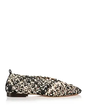 MANSUR GAVRIEL Woven Ballet Flats - Black/white
