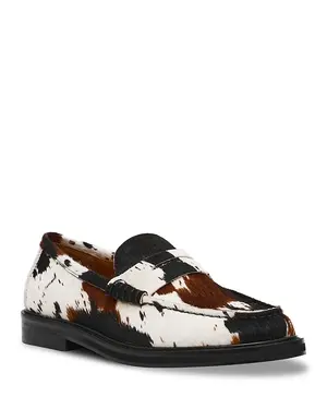 Steve Madden Madison Calf Hair Loafers - Brown Multi