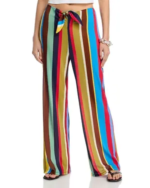 Staud Pico Striped Cover-up Pants - Market Stripe