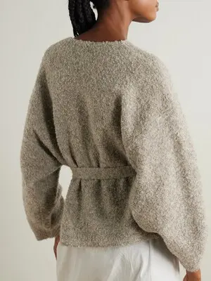 DEIJI STUDIOS Pod Belted Bouclé Cardigan