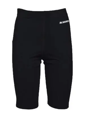 JIL SANDER Cotton Biker Shorts - Black